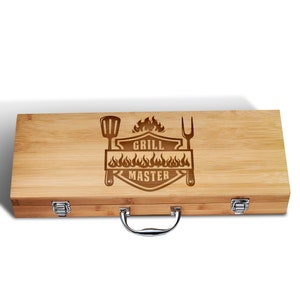 Personalized Grill Master Set Box, Custom Grilling Gifts for Dad ...