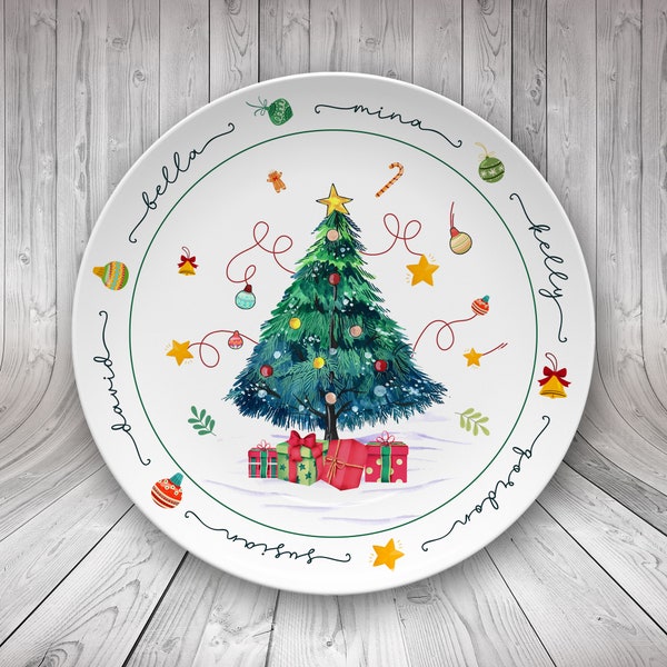 Christmas Tree Plate - Etsy