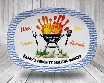 Personalized BBQ Grill Platter for Dad Uncle Grandpa or Any - Etsy