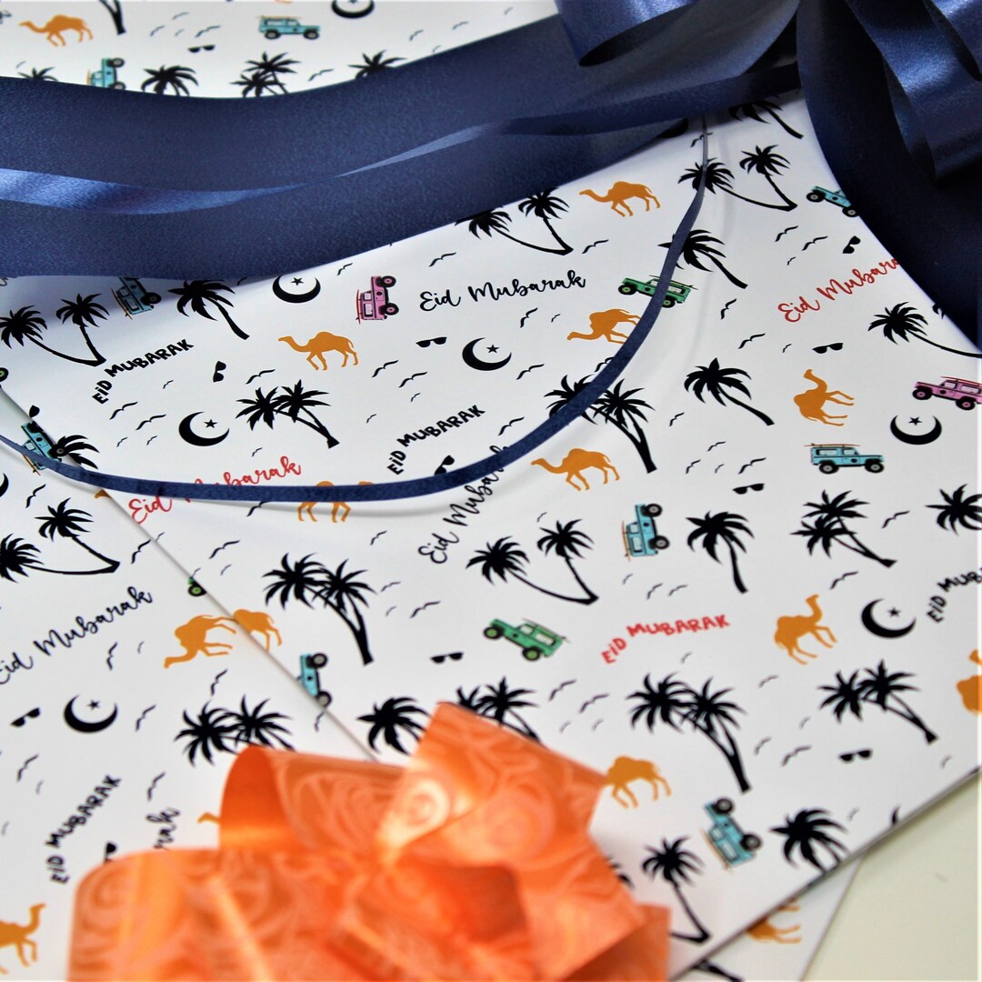 Eid Wrapping Paper Camel Design With Two Ribbons - Etsy