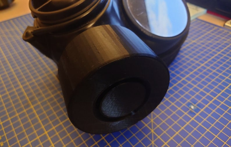 S10 Gas Mask Filter Box Replica 3D Printed Black PLA Sniff Box Style 2 ...