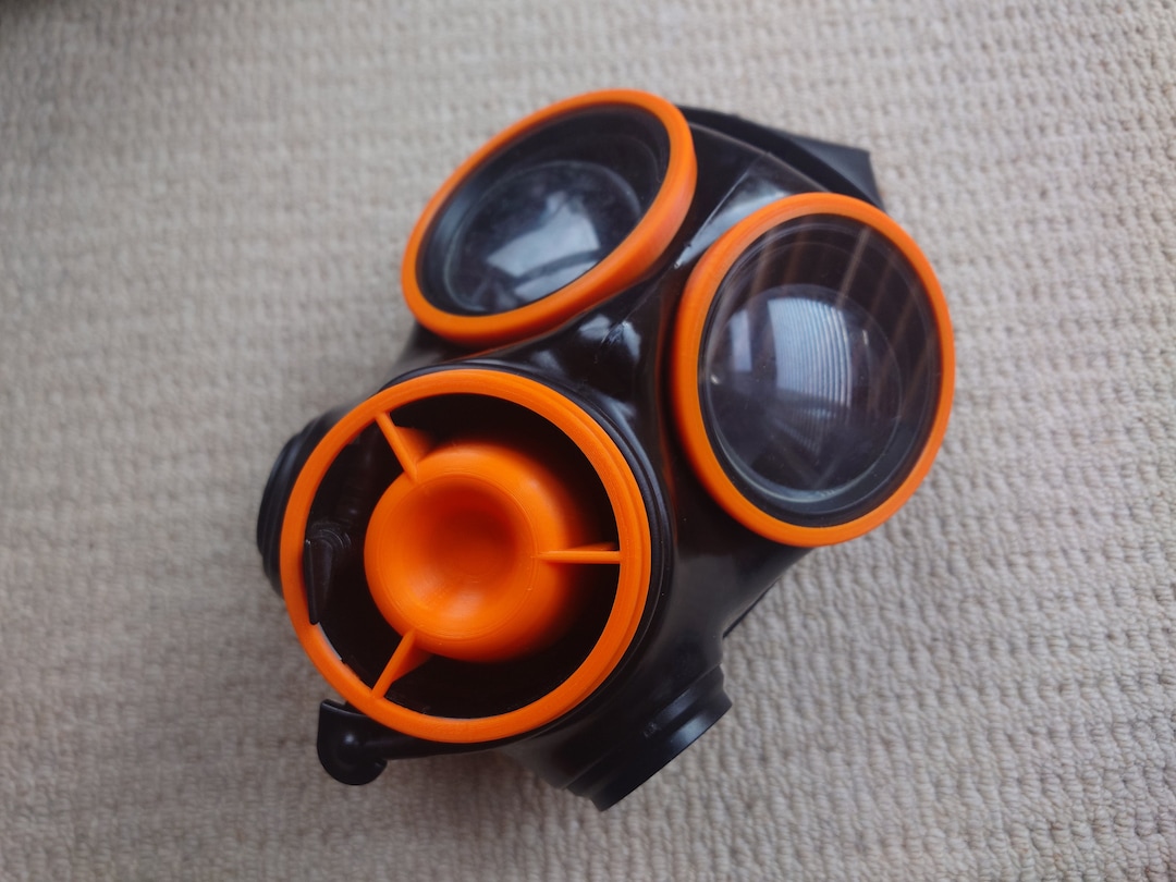 S10 Gas Mask Nose Piece Cover Custom for Cosplay Multi Colour Black Red ...