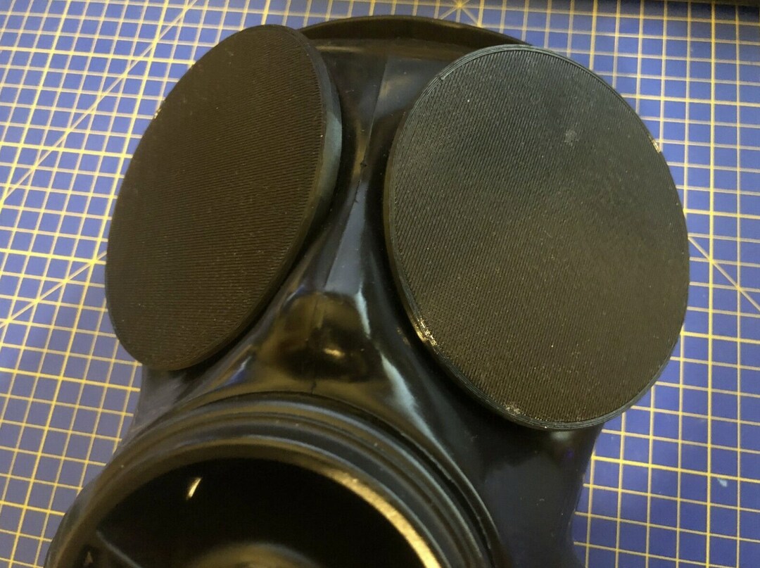 S10 FM12 FMJ08 GP5 Gas Mask Black Out Covers 3D Printed PLA Protective ...