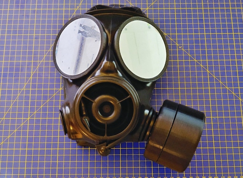 S10 Gas Mask Filter Box Replica 3D Printed Black PLA Sniff Box Style 1 ...