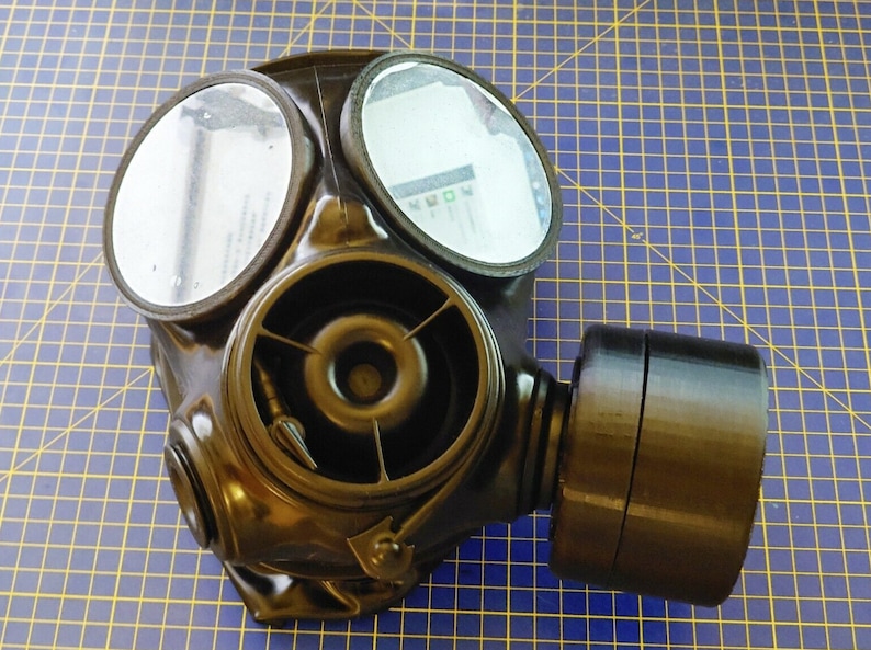 S10 Gas Mask Filter Box Replica 3D Printed Black PLA Sniff Box Style 1 ...