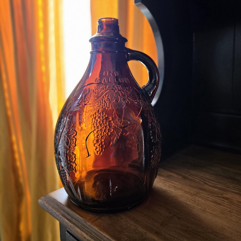 Amber Glass Jug - Etsy