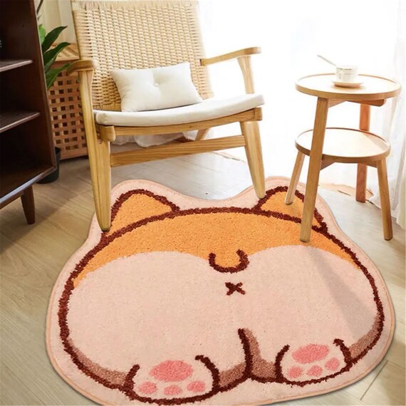 Corgi Butt Tufted Rug Super Soft Rug Bedroom Bedside Rug | Etsy