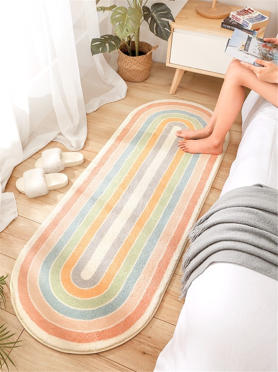 Pastel Rainbow Rug Cute Carpet Nursey Living Room Bedroom - Etsy
