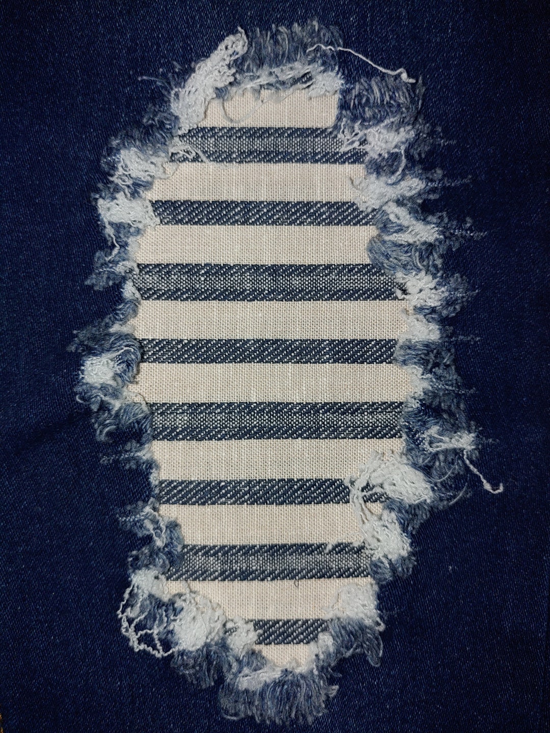 Classic Stripe Patch - Iron on Patch for Jeans - Easy to Apply Patch ...