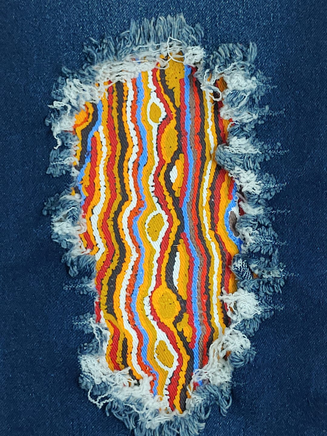 Aboriginal Mina Mina Dreaming Patch, Iron on Patches for Jeans, Easy to ...