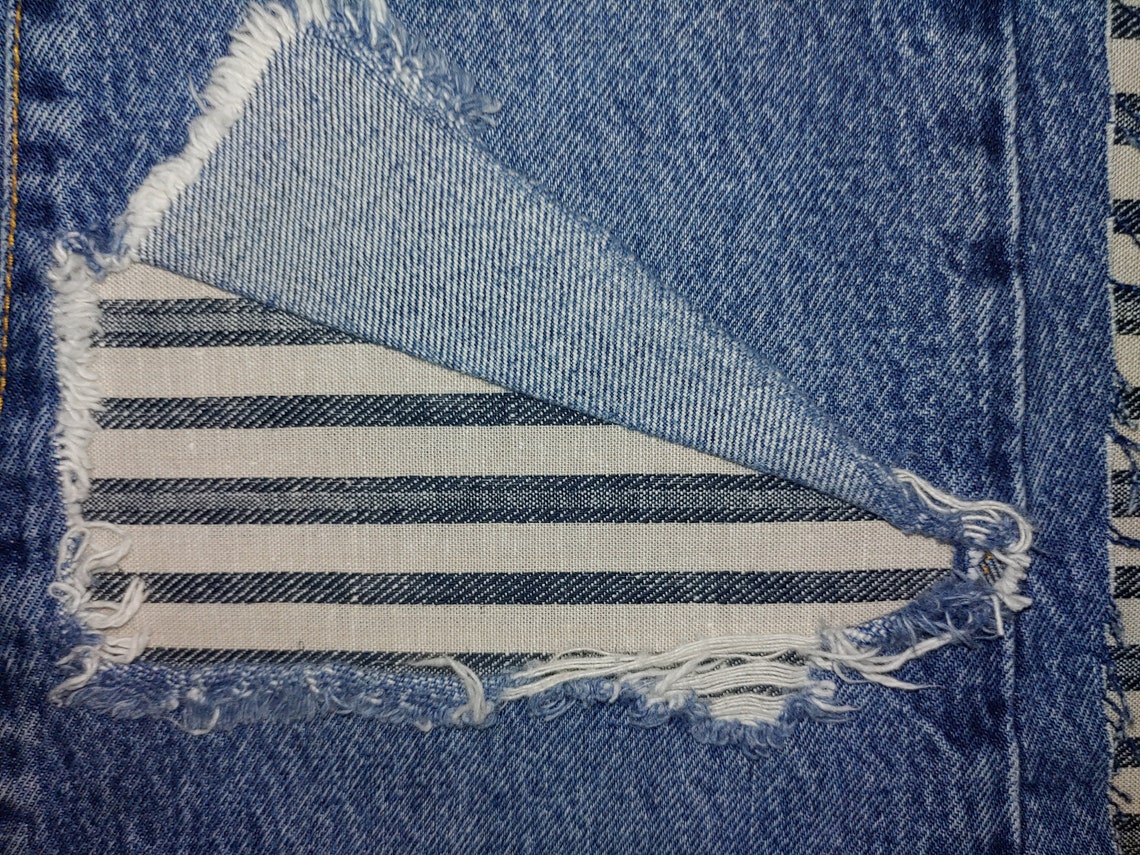 Classic Stripe Patch Iron on Patch for Jeans Easy to Apply Patch Floral ...