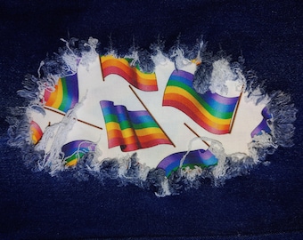 Denim Flower Patch Iron on Patches for Jeans Easy to Apply - Etsy