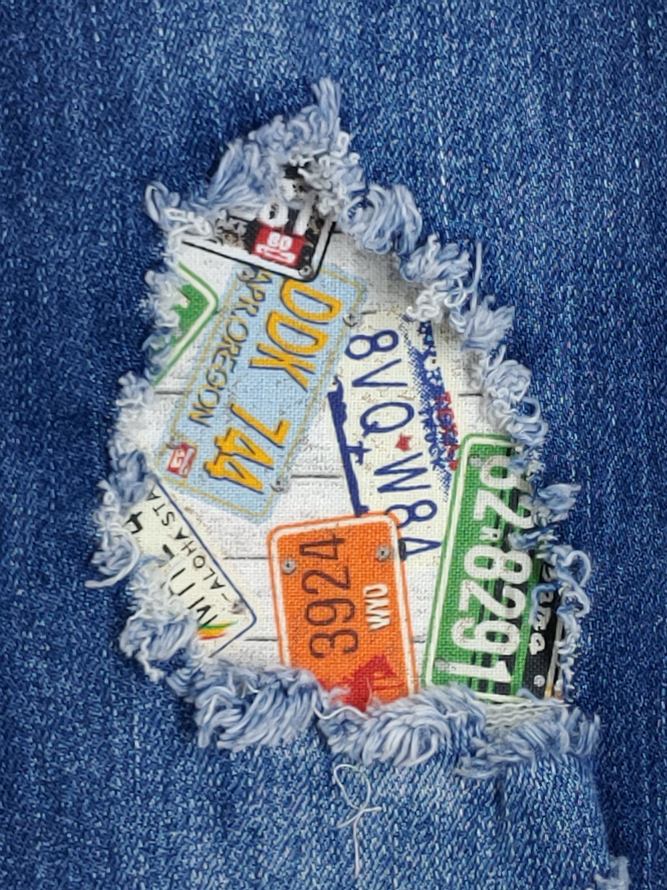 License Plate Patch, Iron on Patches for Jeans, Easy to Apply Patch ...