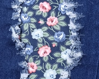 Blue Stripe Patch, Iron on Patches, Patches for Jeans, Easy to Apply ...