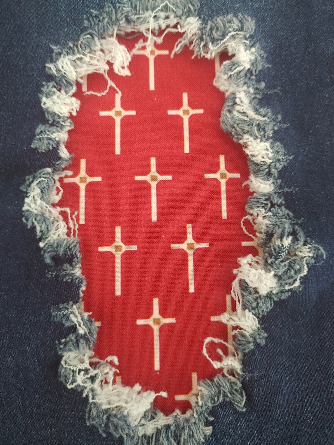 Cross Red Patch, Remembrance, War, ANZAC, Iron on Patches for Jeans ...