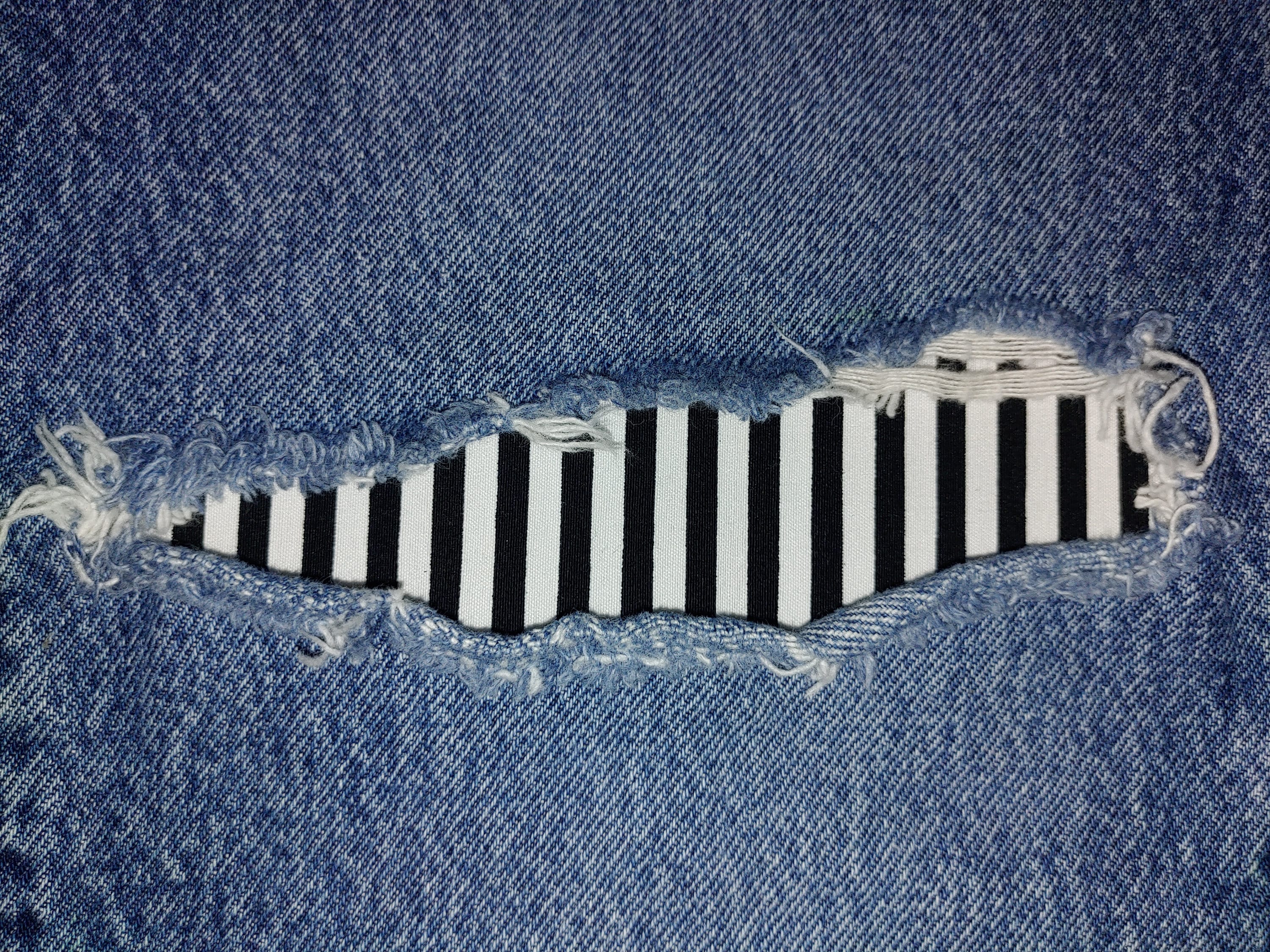 Super Stretchy Stripe Patch - Iron on Patch for Jeans - Easy to Apply ...