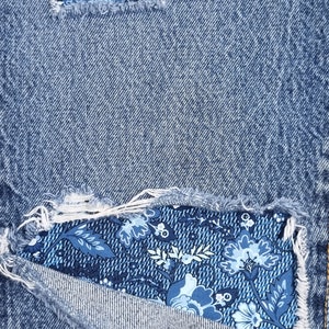 Anna Blue Floral Patch, Iron on Patches for Jeans, Easy to Apply Patch ...