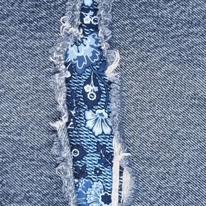 Anna Blue Floral Patch, Iron on Patches for Jeans, Easy to Apply Patch ...