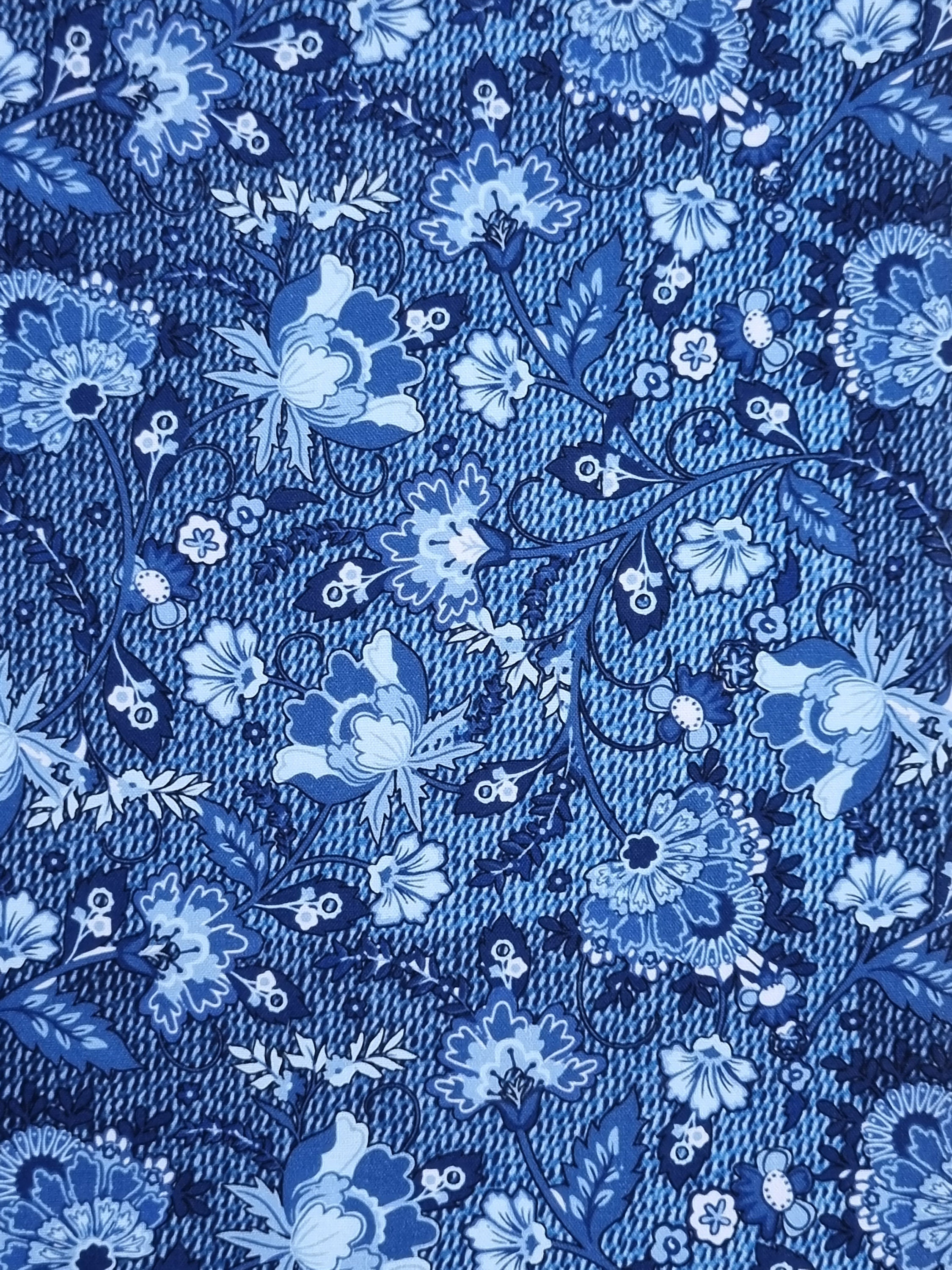 Anna Blue Floral Patch, Iron on Patches for Jeans, Easy to Apply Patch ...