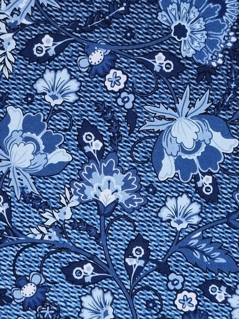 Anna Blue Floral Patch, Iron on Patches for Jeans, Easy to Apply Patch ...