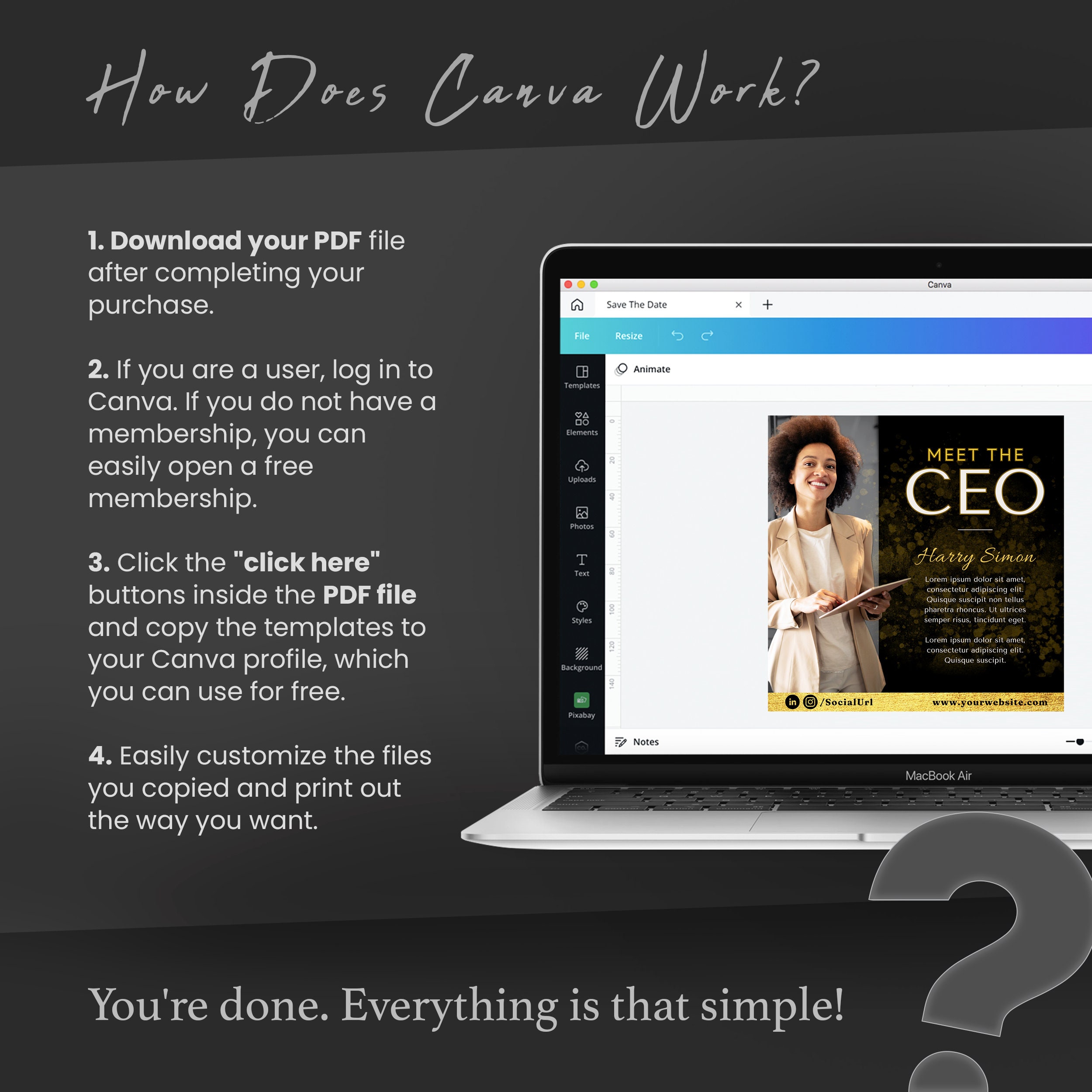 Meet the CEO Flyer, Meet the CEO Instagram Post, Social Media Flyer, Meeting Premade Flyer ...