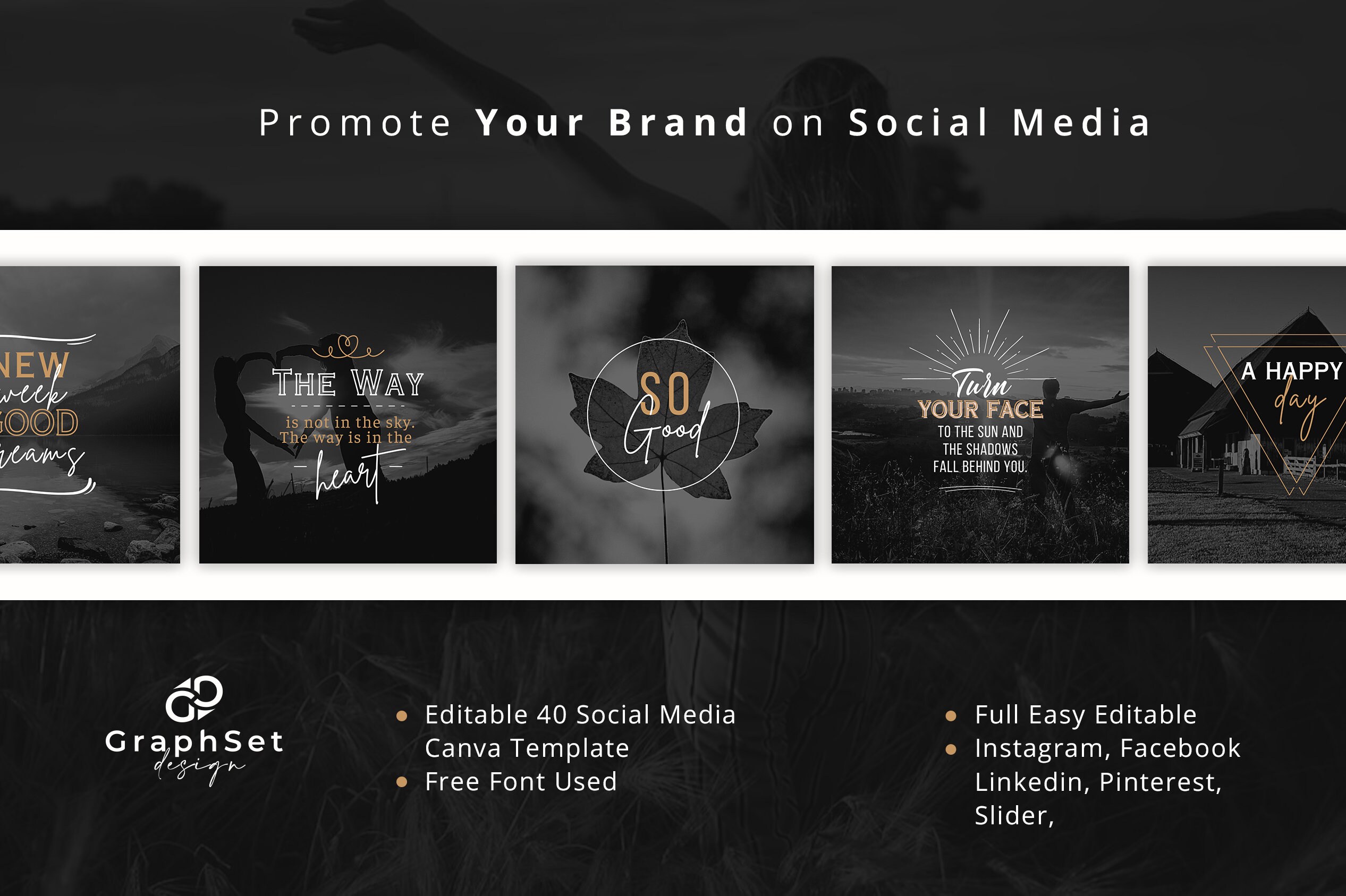 100 Motivation Instagram Quotes Template, Good Vibes Instagram Posts ...