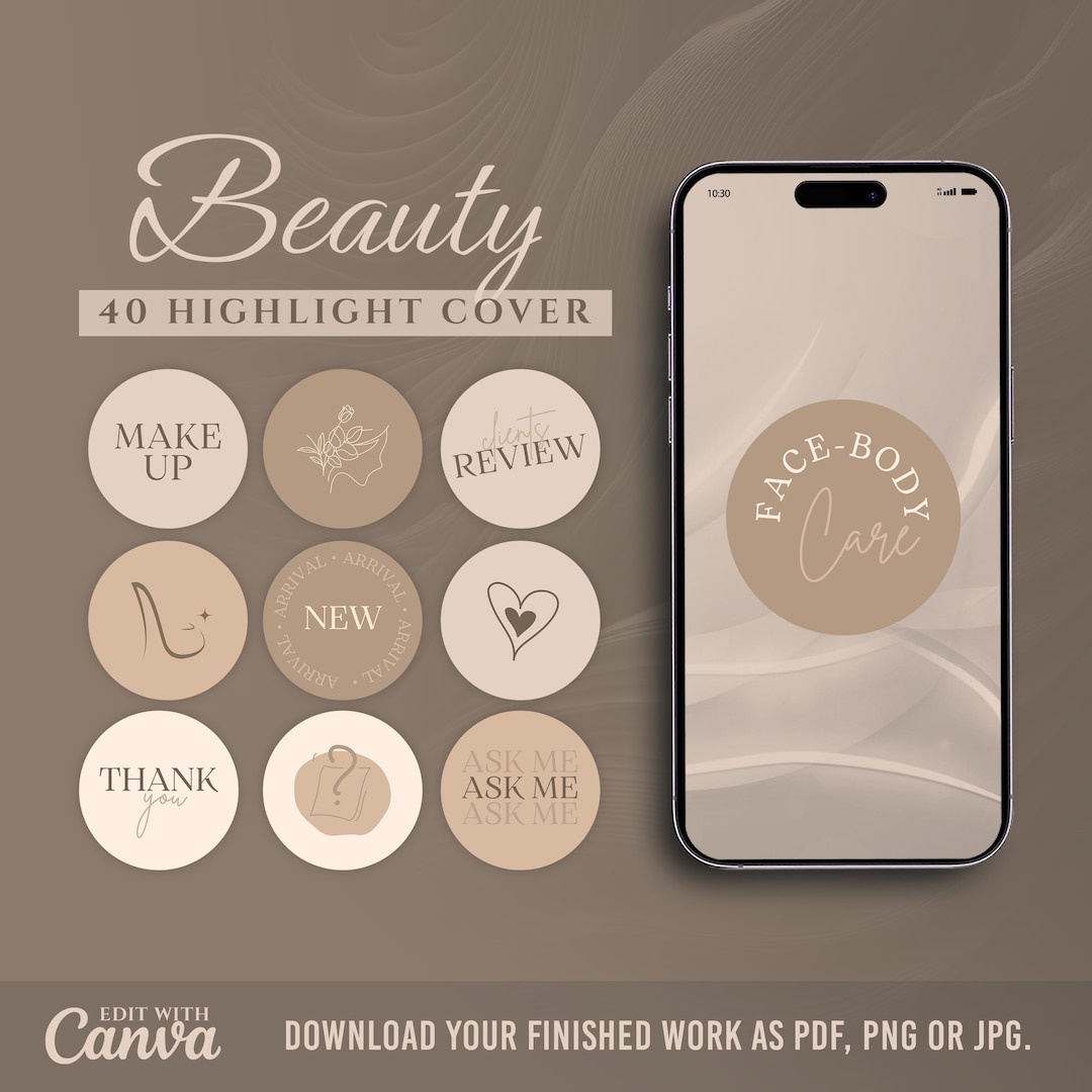 Beauty Instagram Story Highlights Covers, Aesthetic Minimalist Story ...