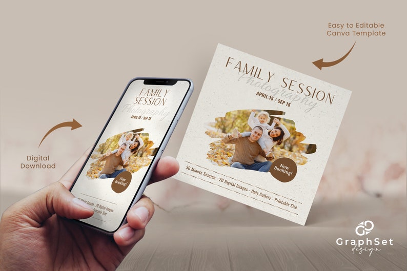 Family Photography Instagram Post, Mini Session Marketing Template ...