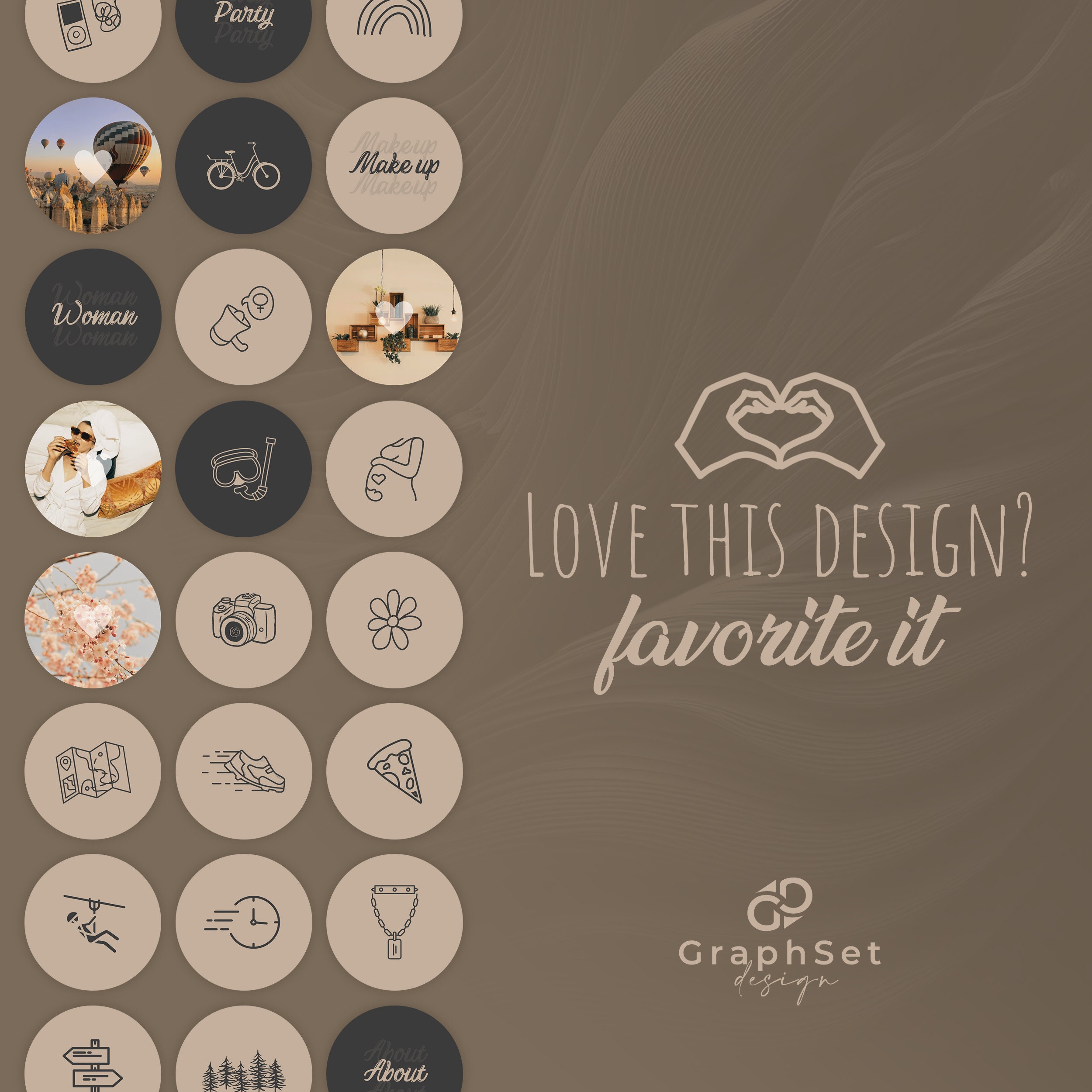 Neutral Instagram Highlight Covers, Minimalist Line Art Story Icon ...