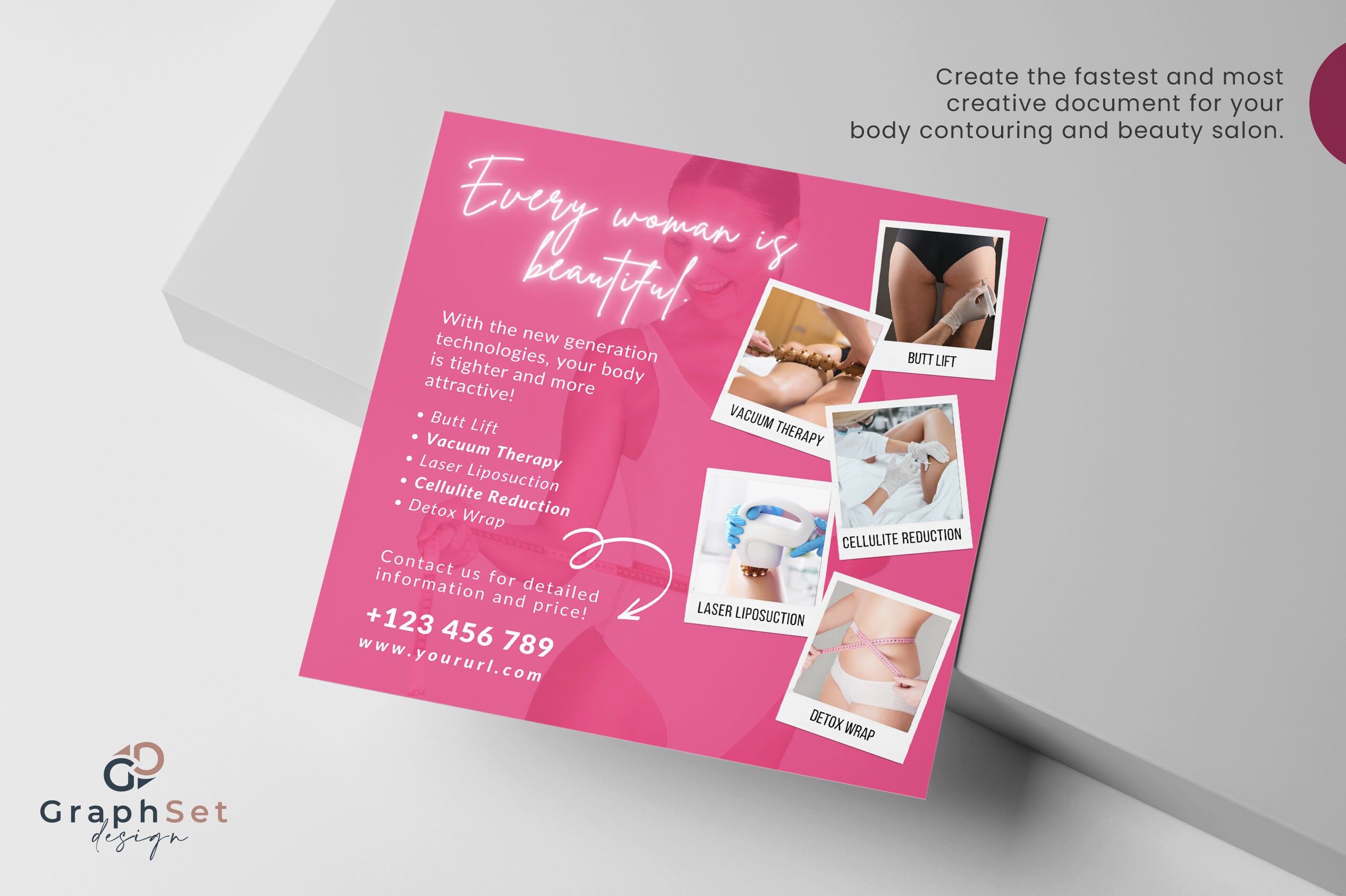 Esthetician Instagram Post, Body Sculpting Digital Flyer Templates ...
