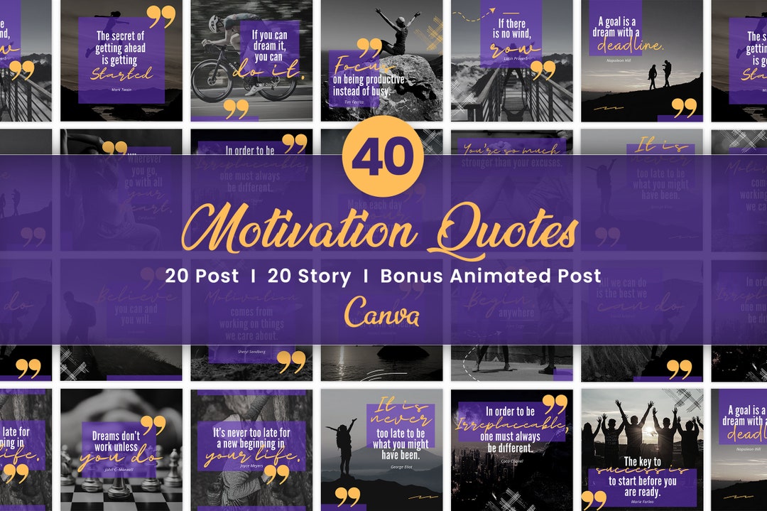 Motivation Quotes Instagram Posts, Inspirational Banner, Motivational ...