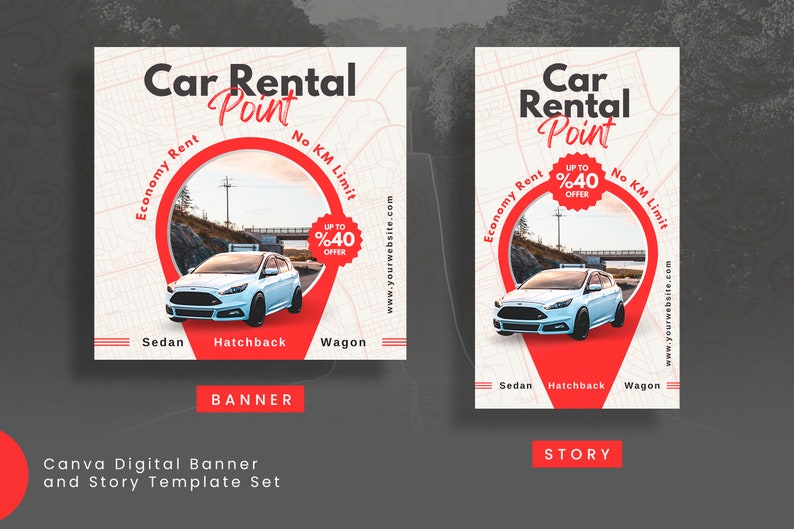 Car Rental Instagram Post, Car Rental Template, Social Media Flyer ...