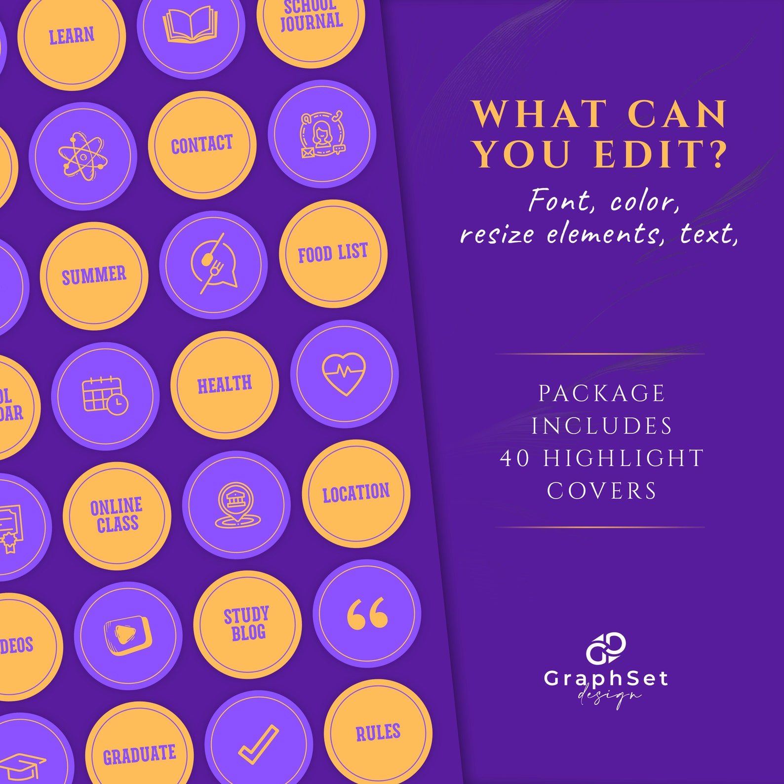 School Highlight Covers Icon Art, Education IG Story Icons, Teacher ...