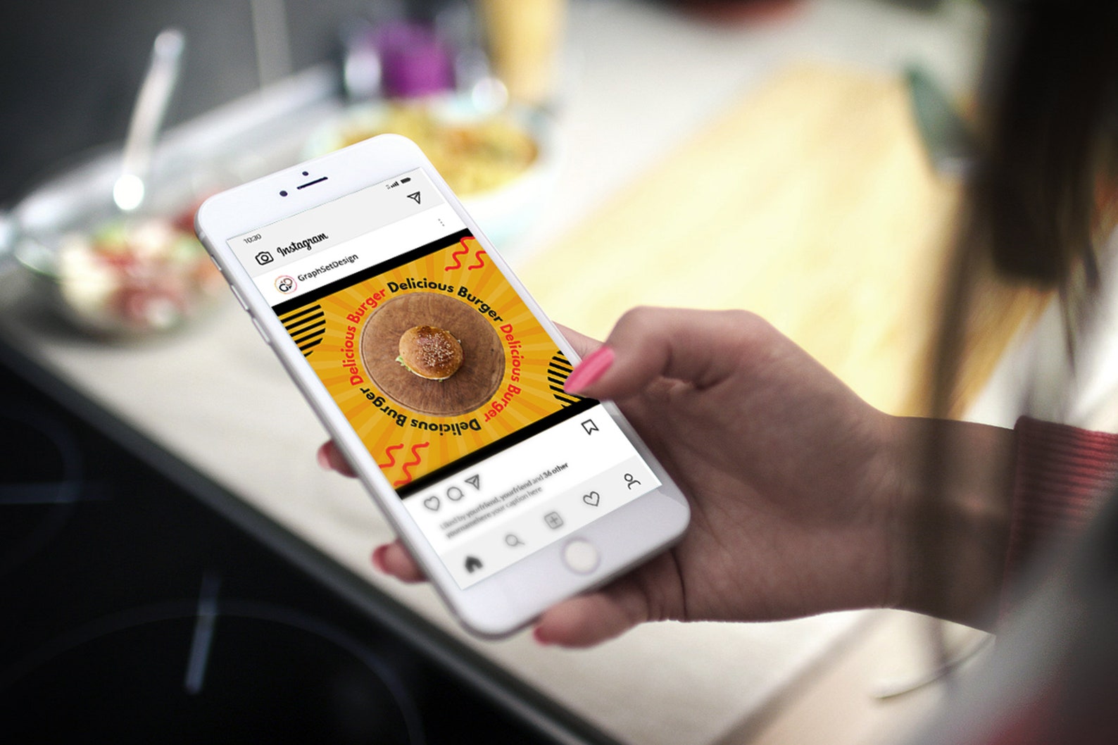 Burger Restaurant Instagram Post, Fast Food Story Template, Social ...