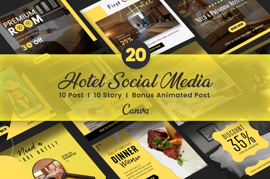 Hotel Instagram Post, Hotel Marketing Templates, Summer Hotel DIY ...