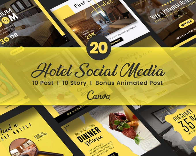 Modern Minimal Luxury Hotel Instagram Posts, Hotel Social Media Content ...