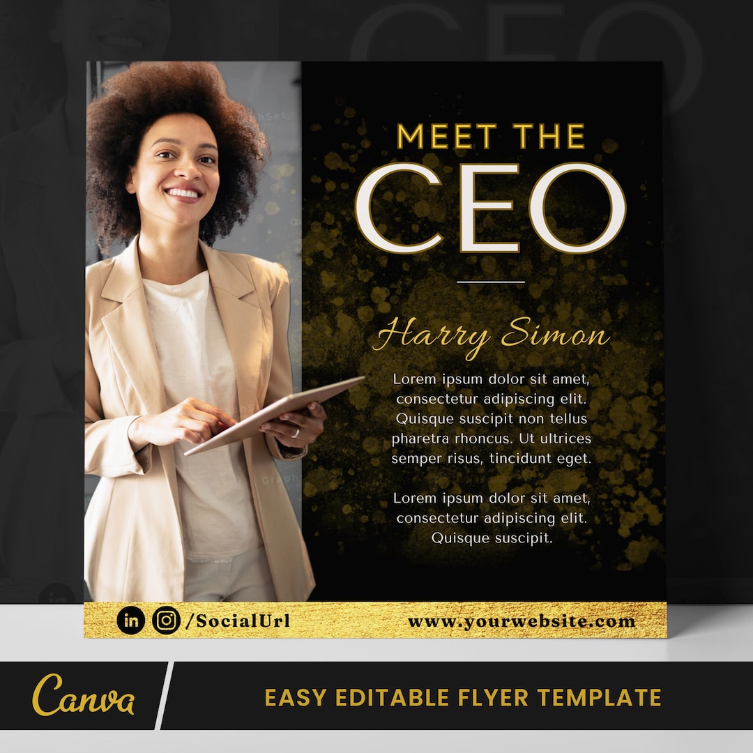 Meet the CEO Flyer, Meet the CEO Instagram Post, Social Media Flyer ...