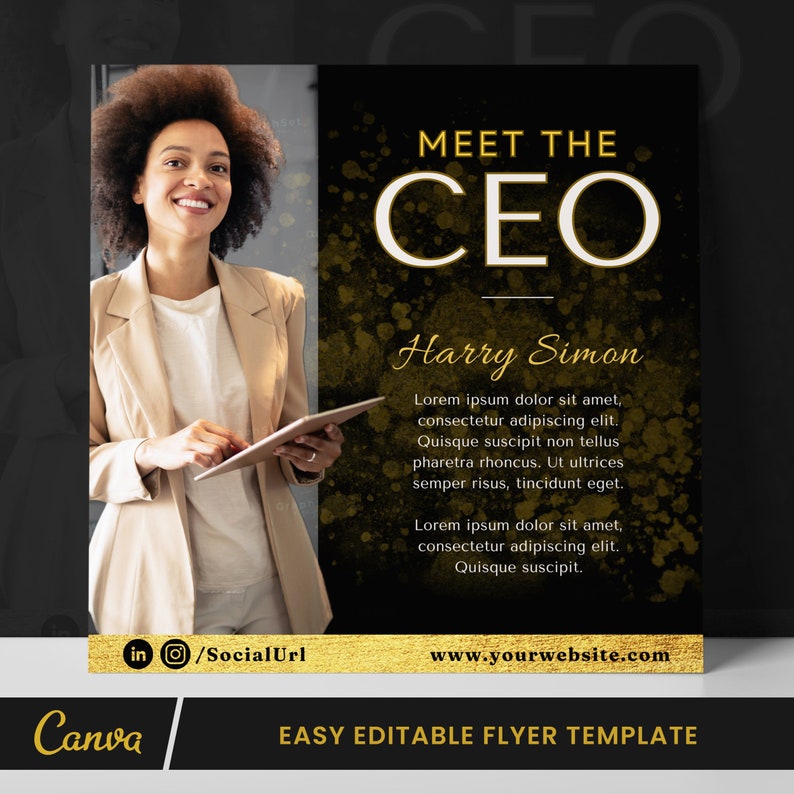 Meet the CEO Flyer, Meet the CEO Instagram Post, Social Media Flyer ...