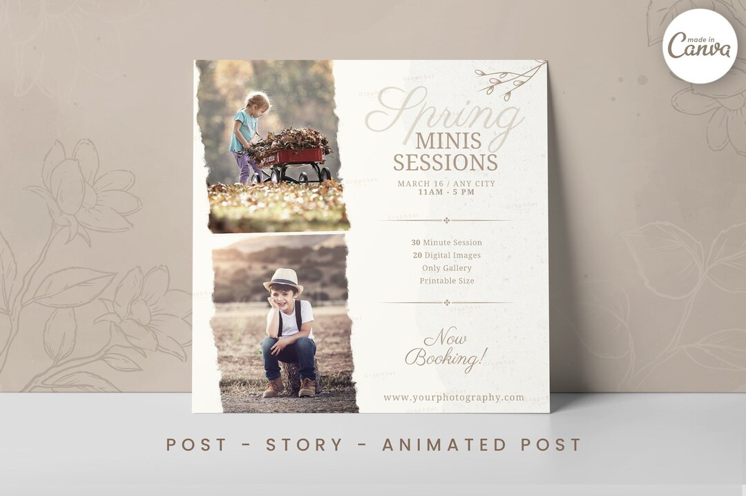 Mini Session Instagram Post, Photography Spring Mini Session, Family ...