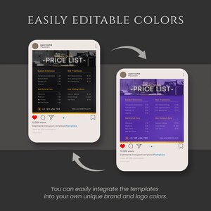 Price List Digital Flyer Template, Pricing Instagram Post, Hair Pricing ...