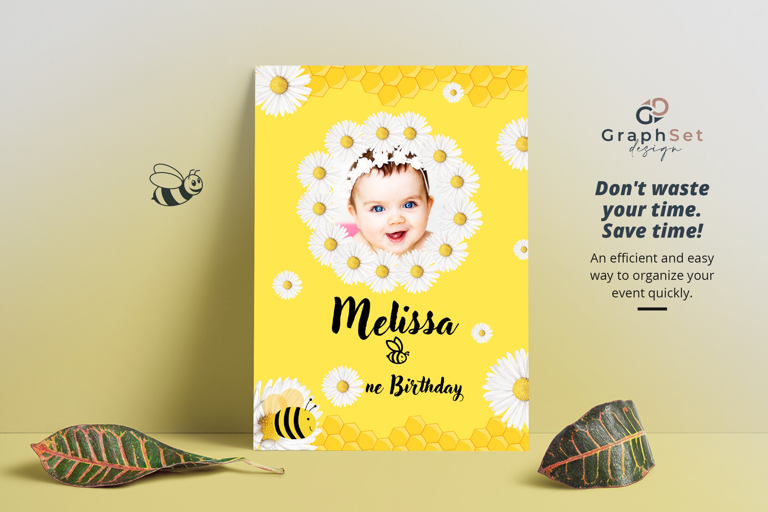Honey Bee Template, Birthday Invitation Card Design, Honey Bee ...