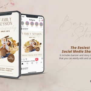 Family Photography Instagram Post, Mini Session Marketing Template ...