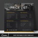 Price List Digital Flyer Template, Pricing Instagram Post, Hair Pricing ...