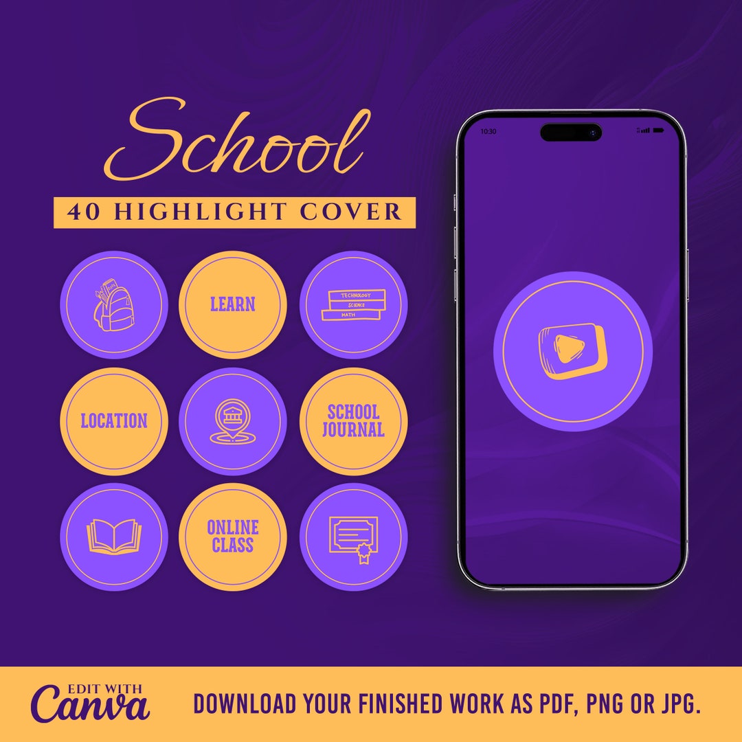 School Highlight Covers Icon Art, Education IG Story Icons, Teacher ...