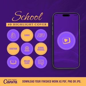 School Highlight Covers Icon Art, Education IG Story Icons, Teacher ...
