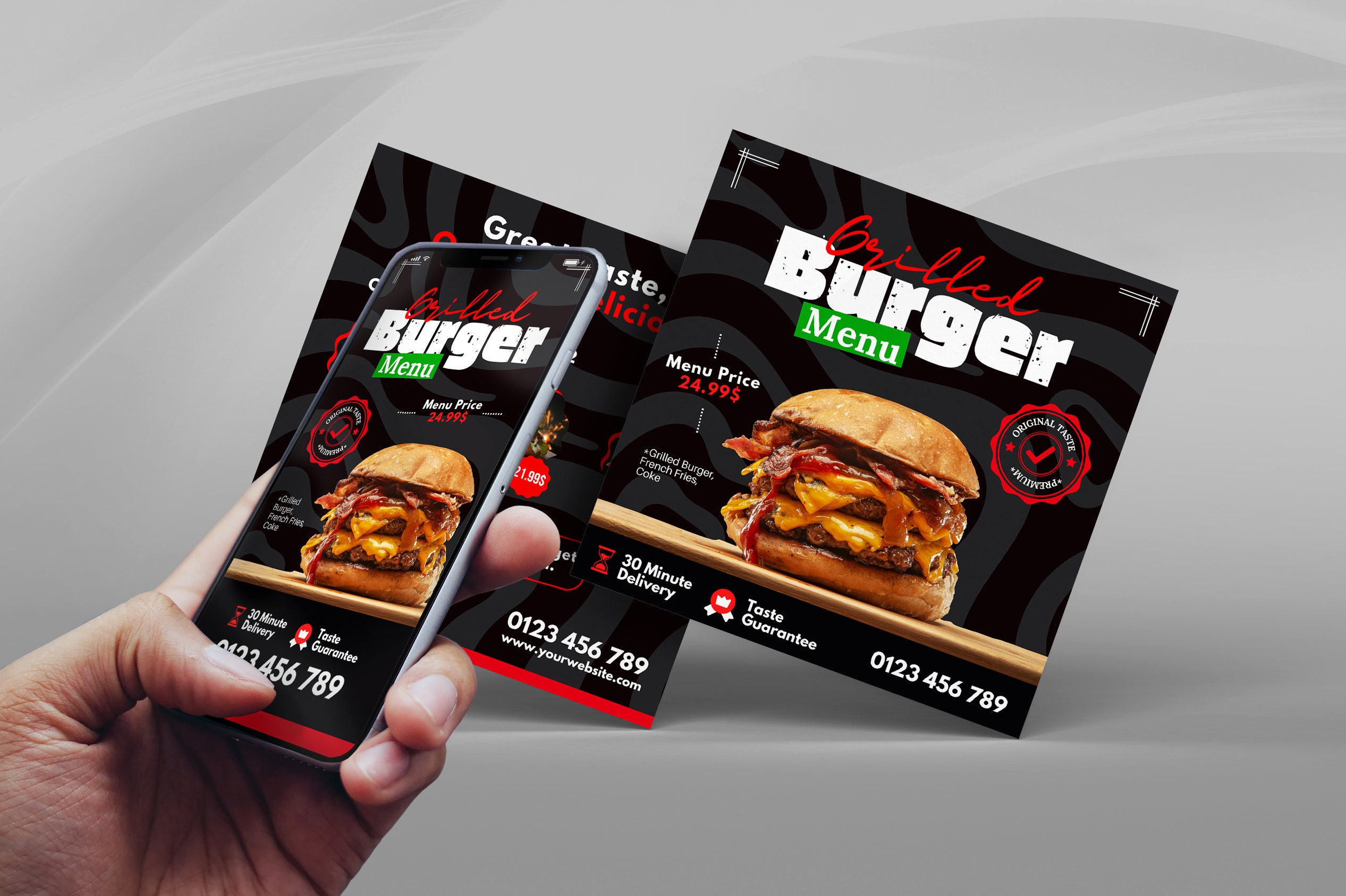 Burger Menu Instagram Post, Restaurant Marketing Story, Burger Order ...