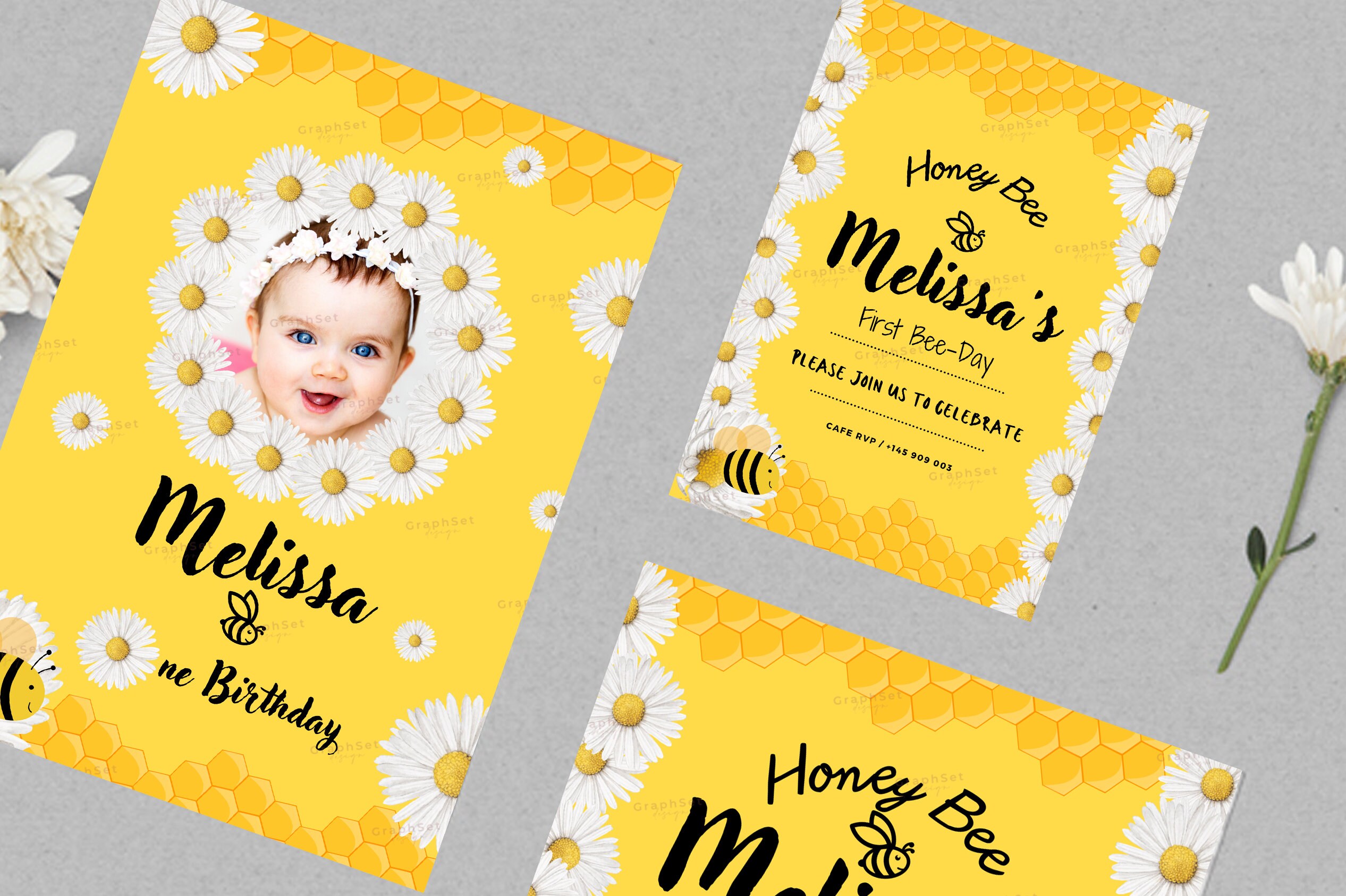 Honey Bee Template, Birthday Invitation Card Design, Honey Bee ...