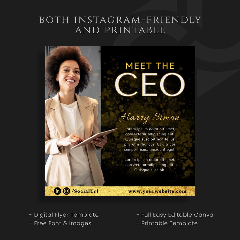 Meet the CEO Flyer, Meet the CEO Instagram Post, Social Media Flyer ...