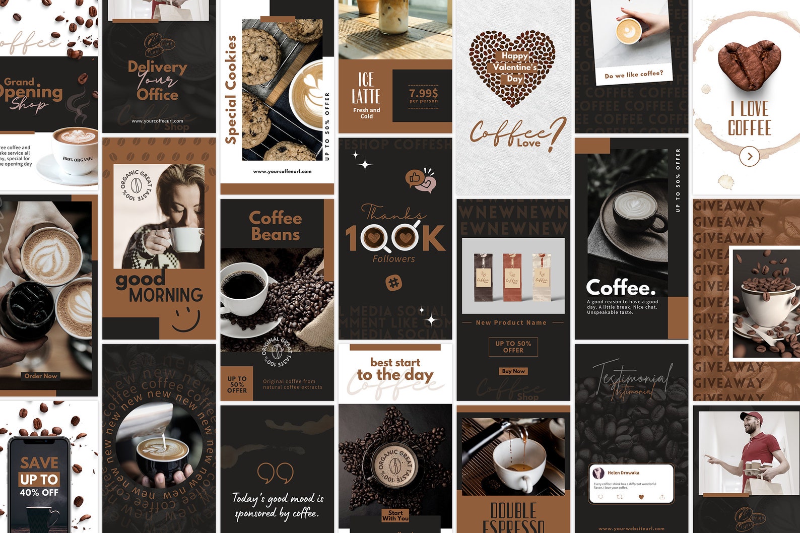 Coffee Instagram Posts, Coffee Shop Social Media Kit, Coffee Post ...