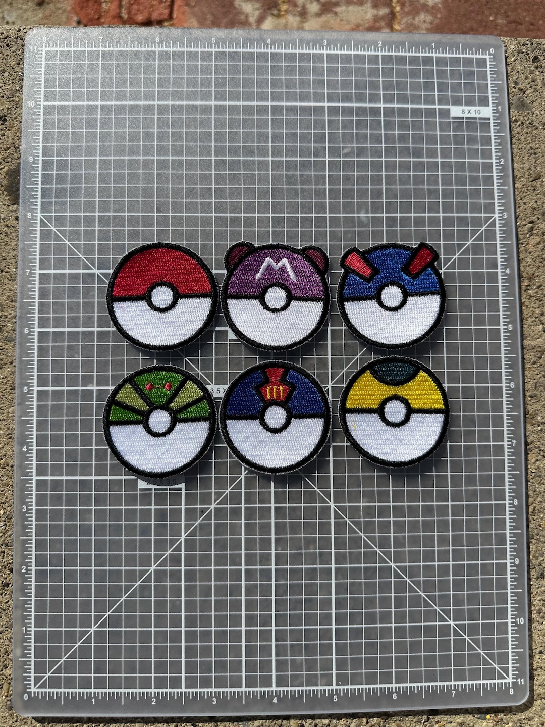 Bundle of 6 Capture Sphere Patches| Anime-inspired Iron-on Embroidery ...